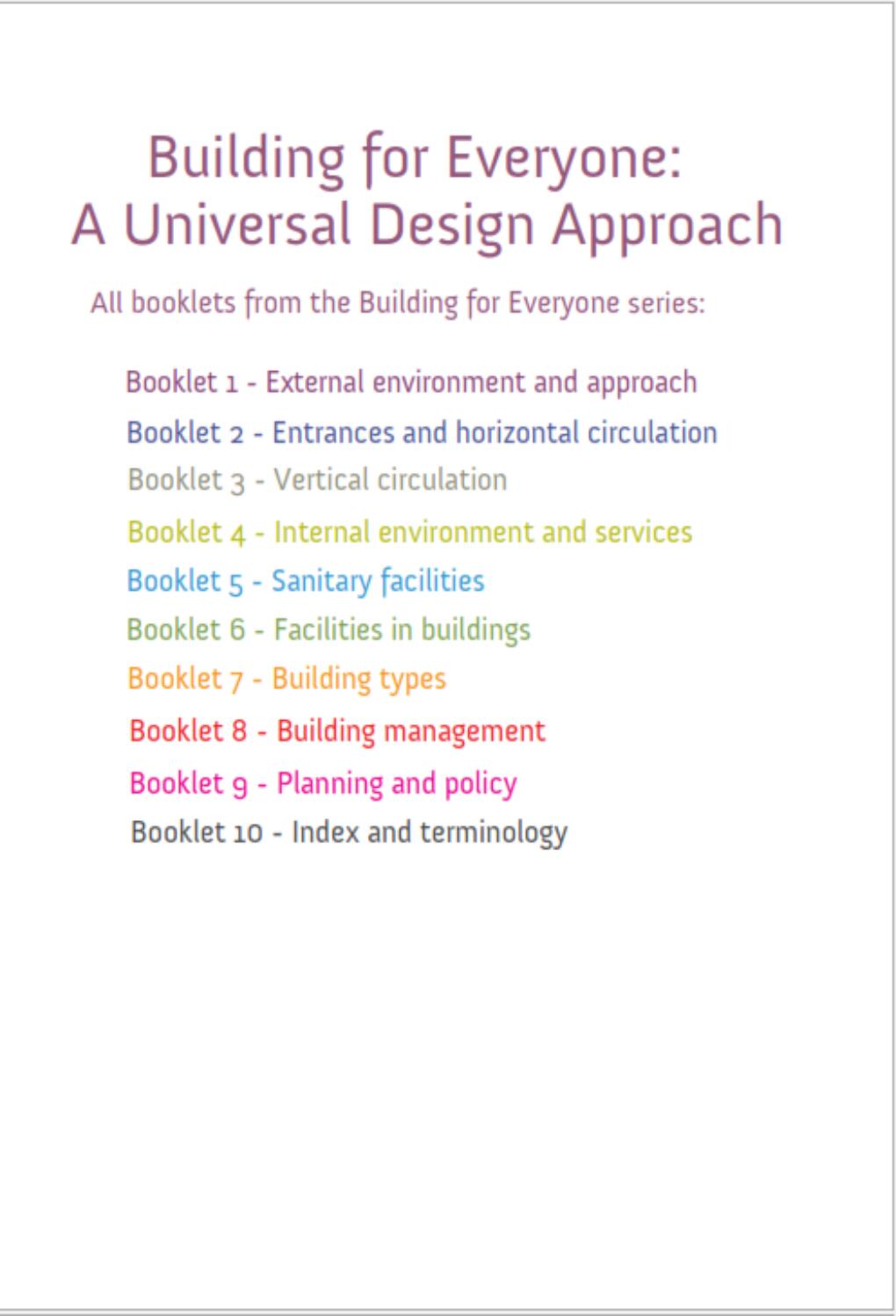 Building for Everyone Complete Series - Centre for Excellence in ...